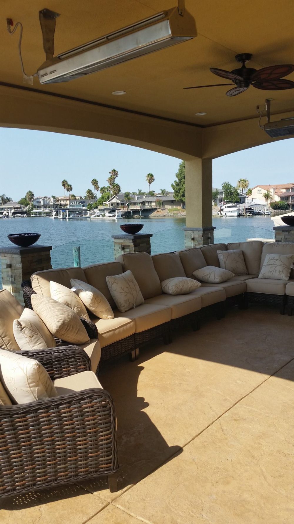 Patio with Concrete Pan Deck | Winn Decking
